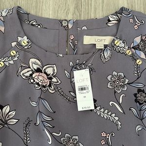 LOFT | Dresses | Nwt Loft Floral Ruffle Sleeve Shift Dress | Poshmark